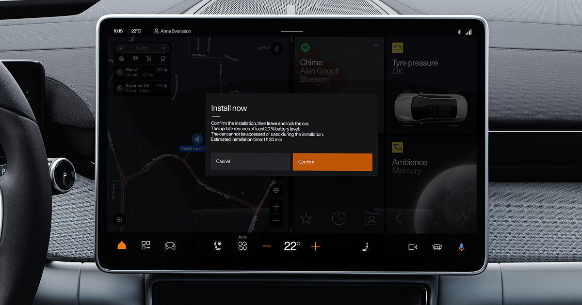 Connected services standard: OTA updates | Polestar UK